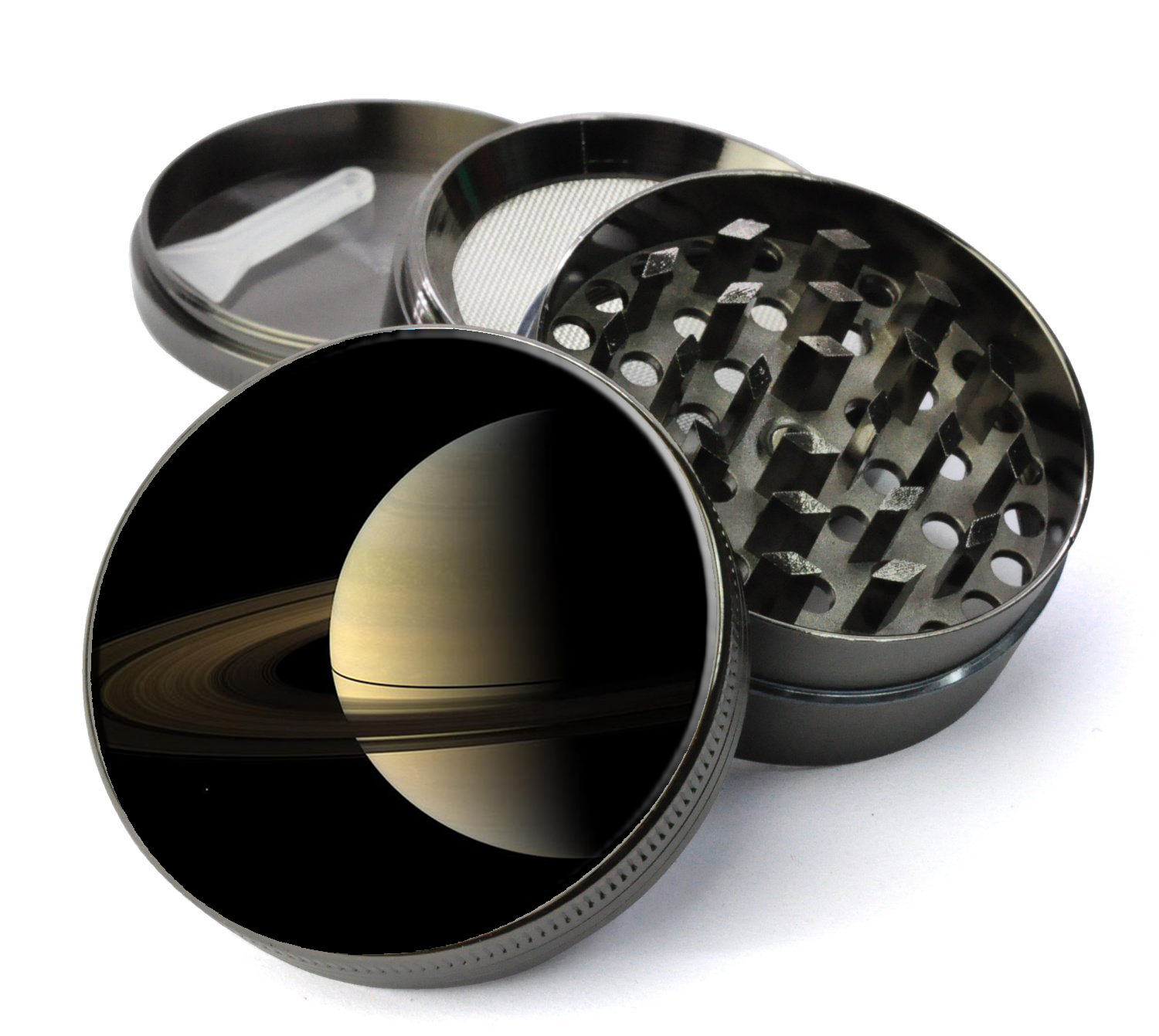 space shuttle extra large 4 chamber spice herb grinder with microfine ...